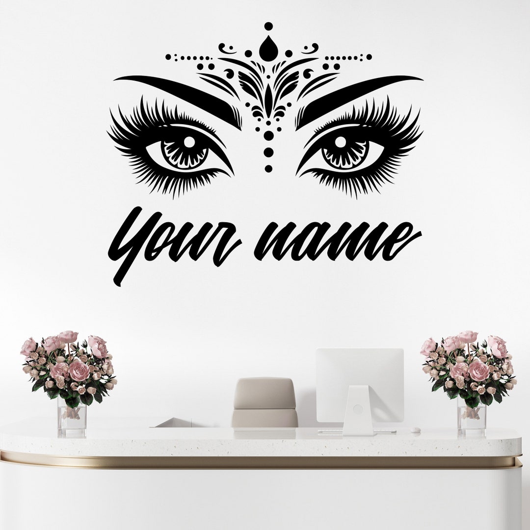 Lash Decals for Walls - Eyelash Wall Decals Salon - Eyelash Wall Decal ...