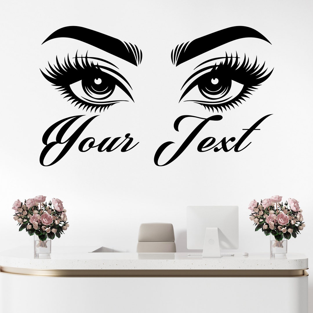 Lash Decals for Walls Lash Decals for Walls Lash Decorations for Studio ...