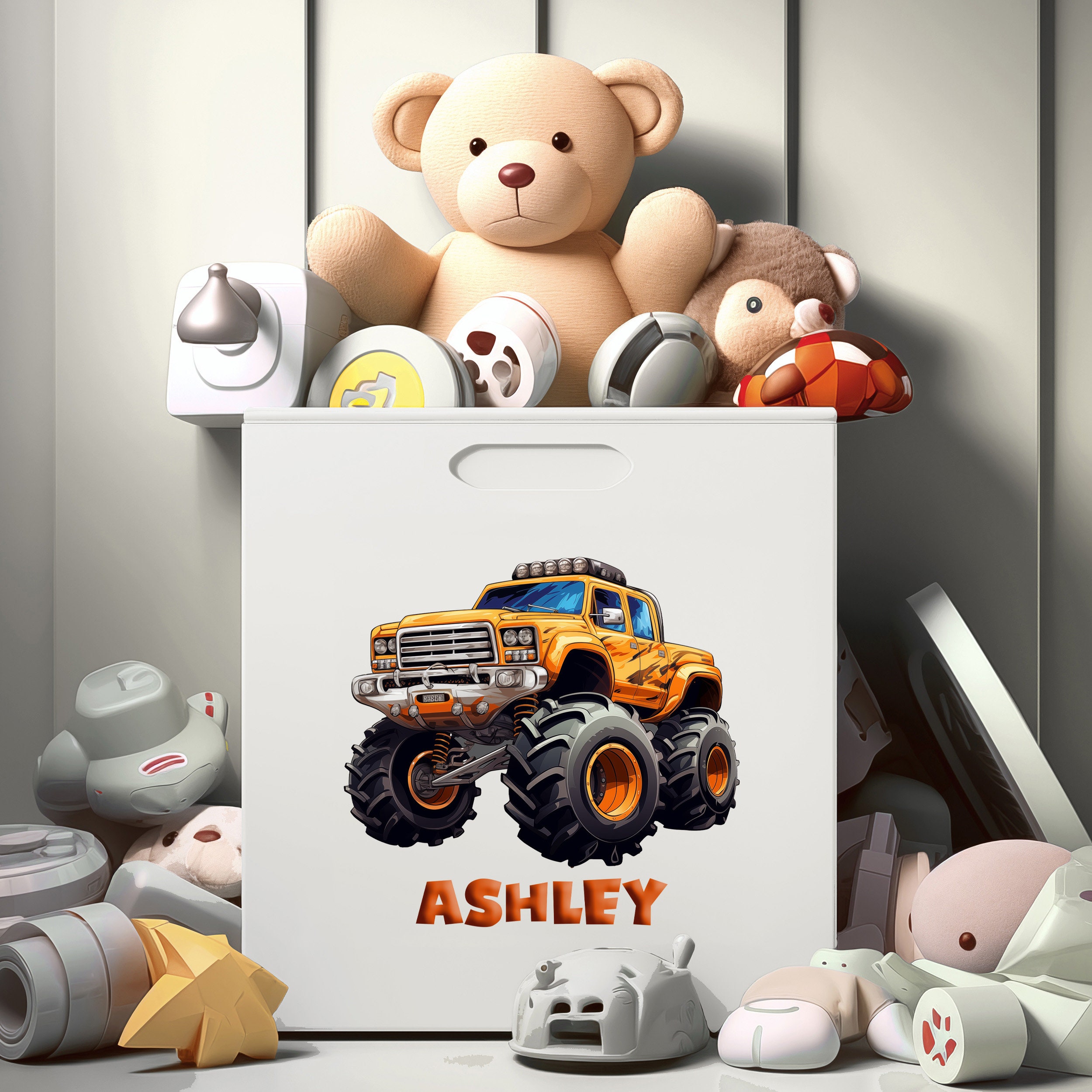 Monster Jam Wall Stickers Car Wall Decals for Boys Room Colored Monster ...