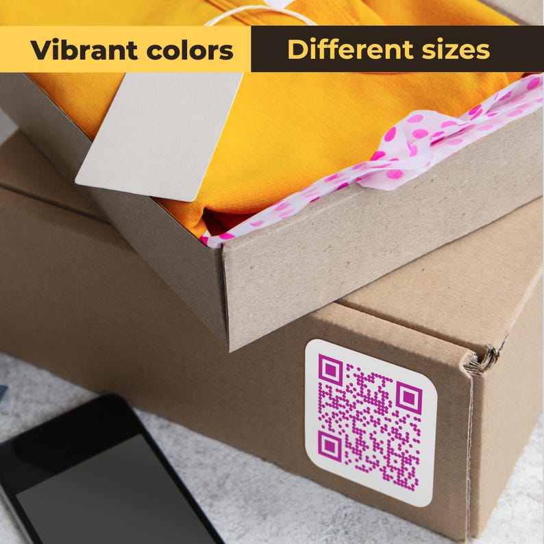 Custom QR Code Vinyl Stickers – Business Branding Labels – Waterproof ...
