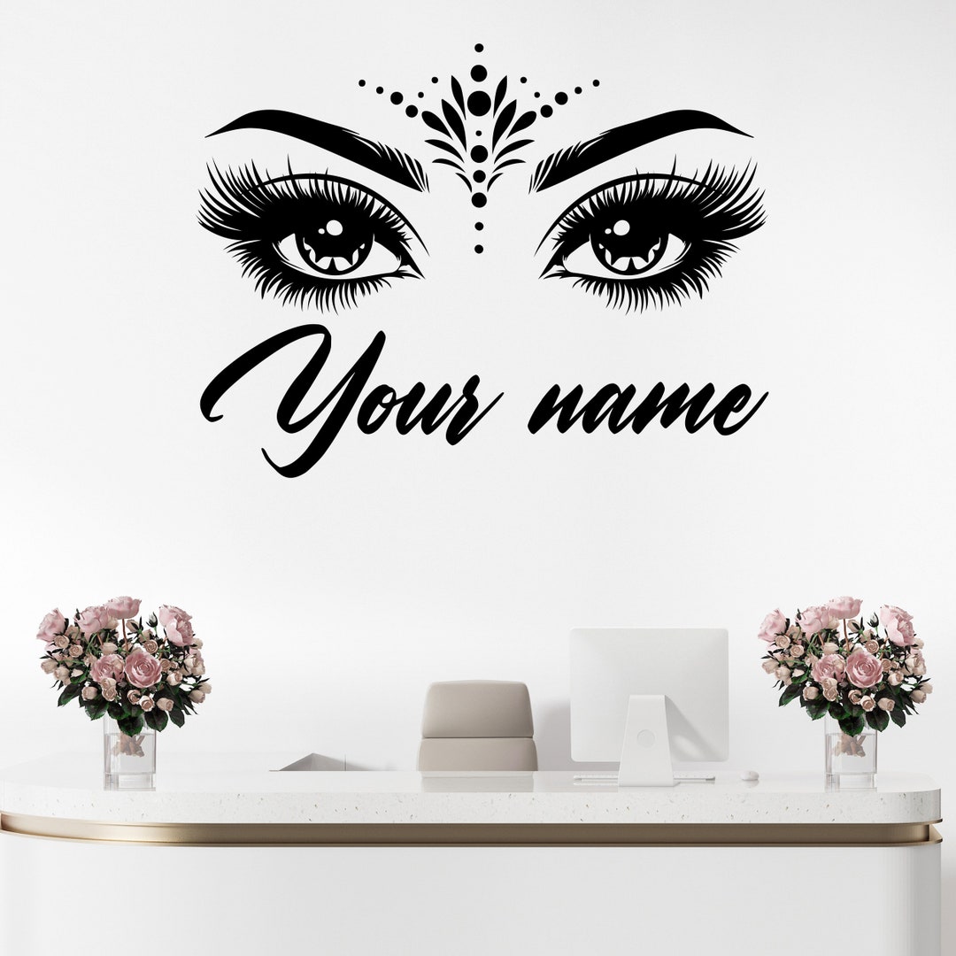 Lash Decals for Walls Makeup Decals for Walls Make up Wall Stickers ...