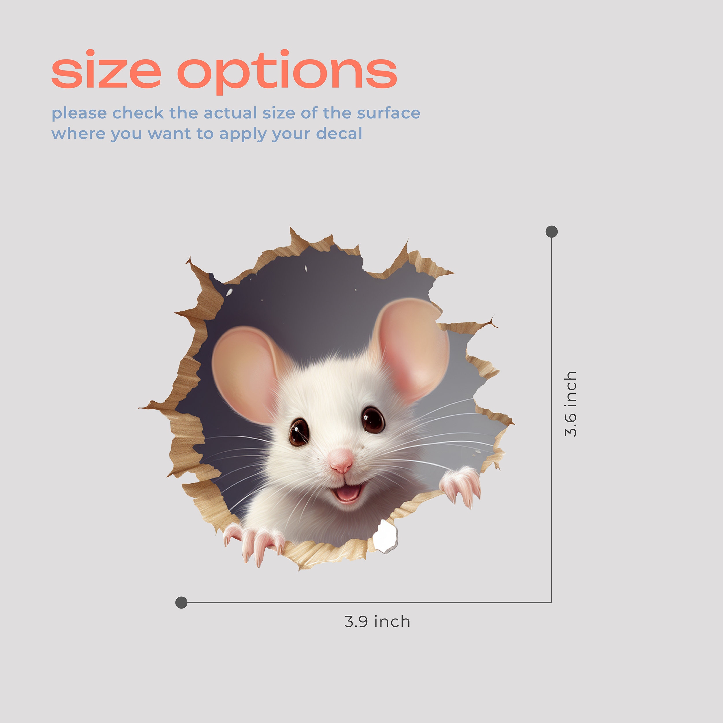 Mouse Stickers for Walls Mouse Decals Mouse Hole 3d Mouse Wall - Etsy