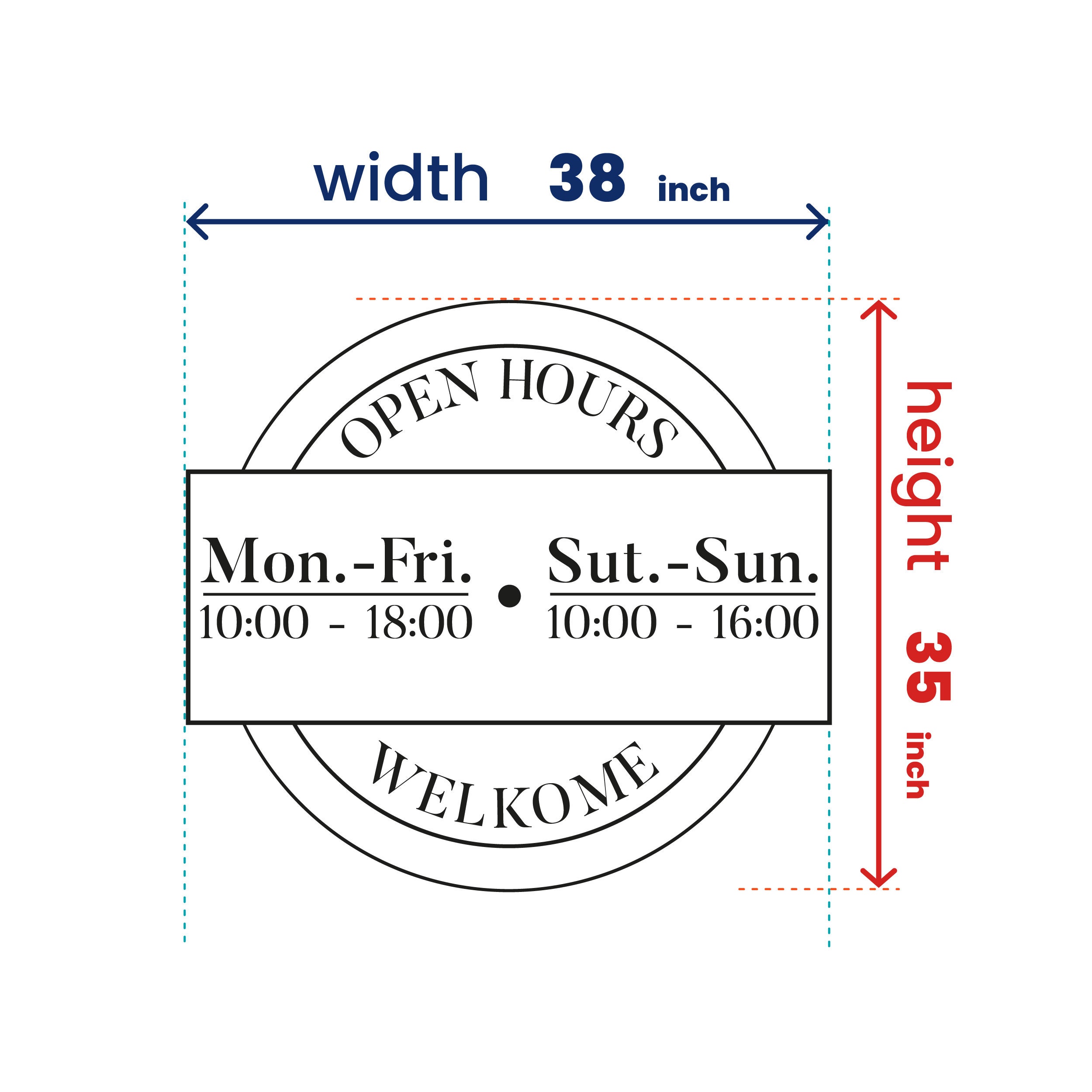 Round Circle Design Vinyl Decal for Shop Wall Sticker - Etsy