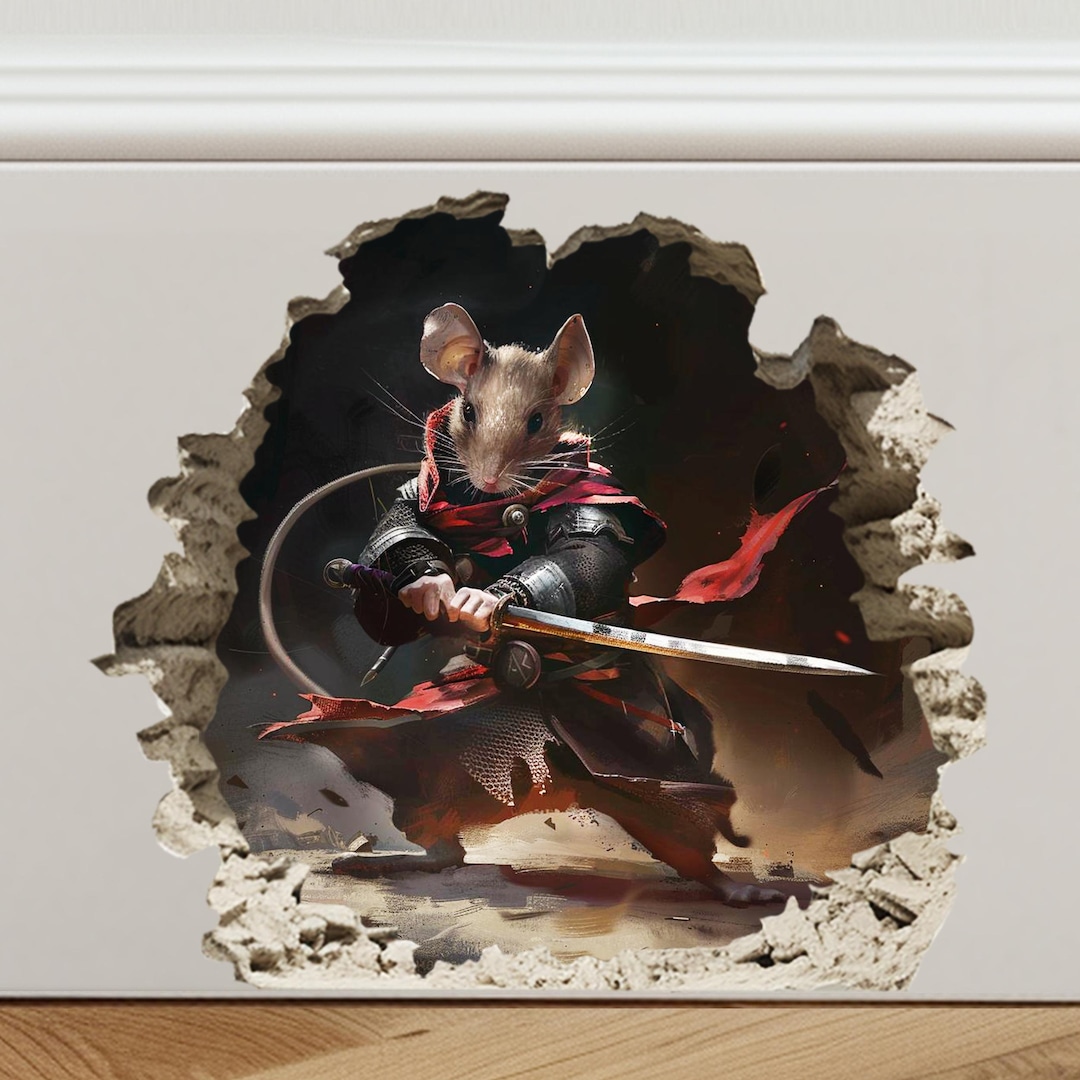 Mouse Hole Wall Sticker - Mouse Hole Decal - Mouse Hole Wall Vinyl ...