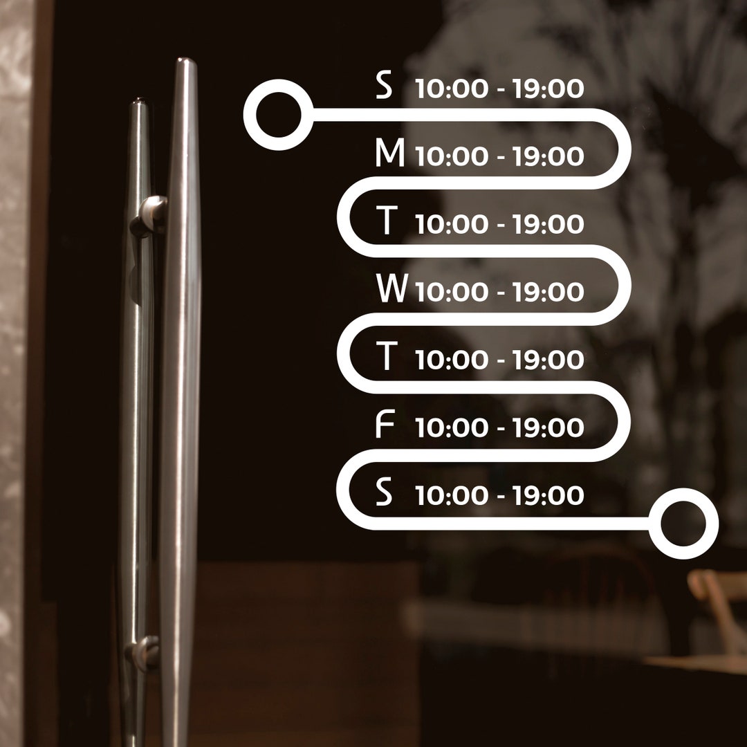 Custom Signs for Business Hours of Gym Sticker - Gym Open Decal Hours ...