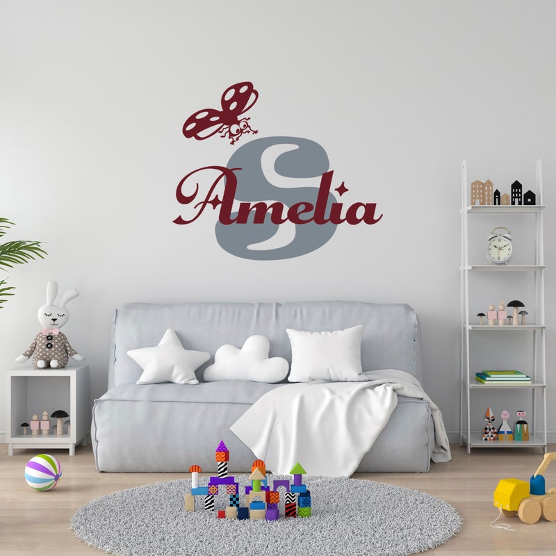 Butterfly Letter Decal - Etsy