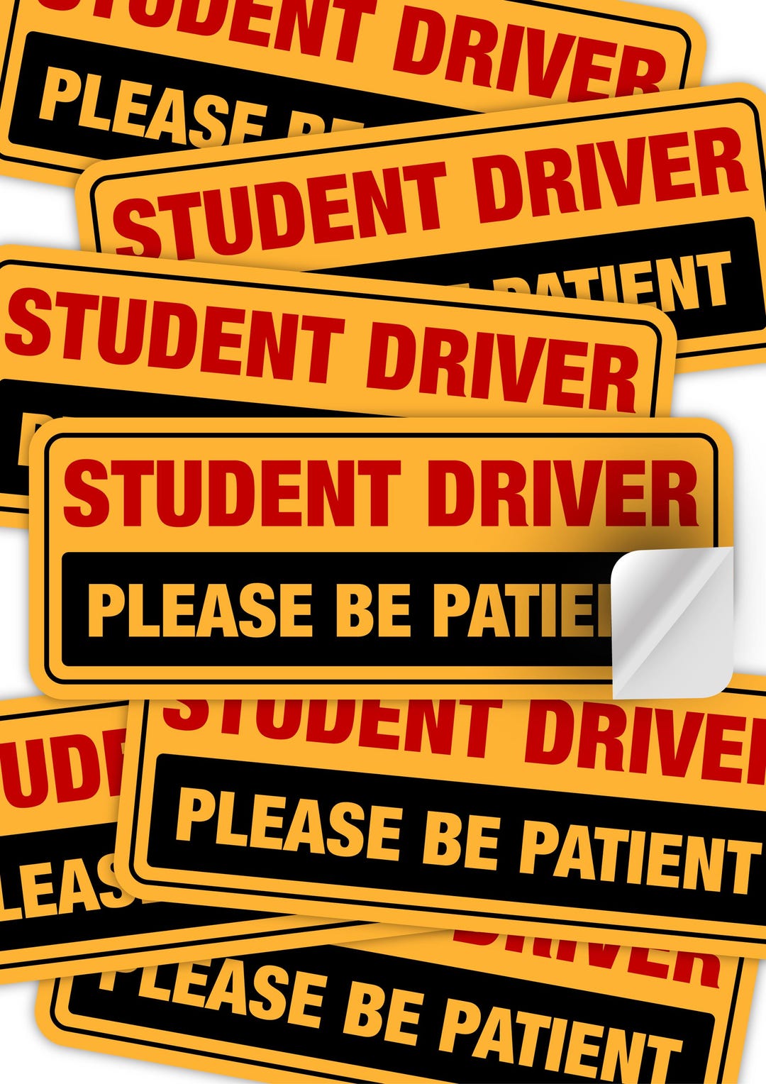 Custom Student Driver Sticker - Personalized Student Driver Sign for ...