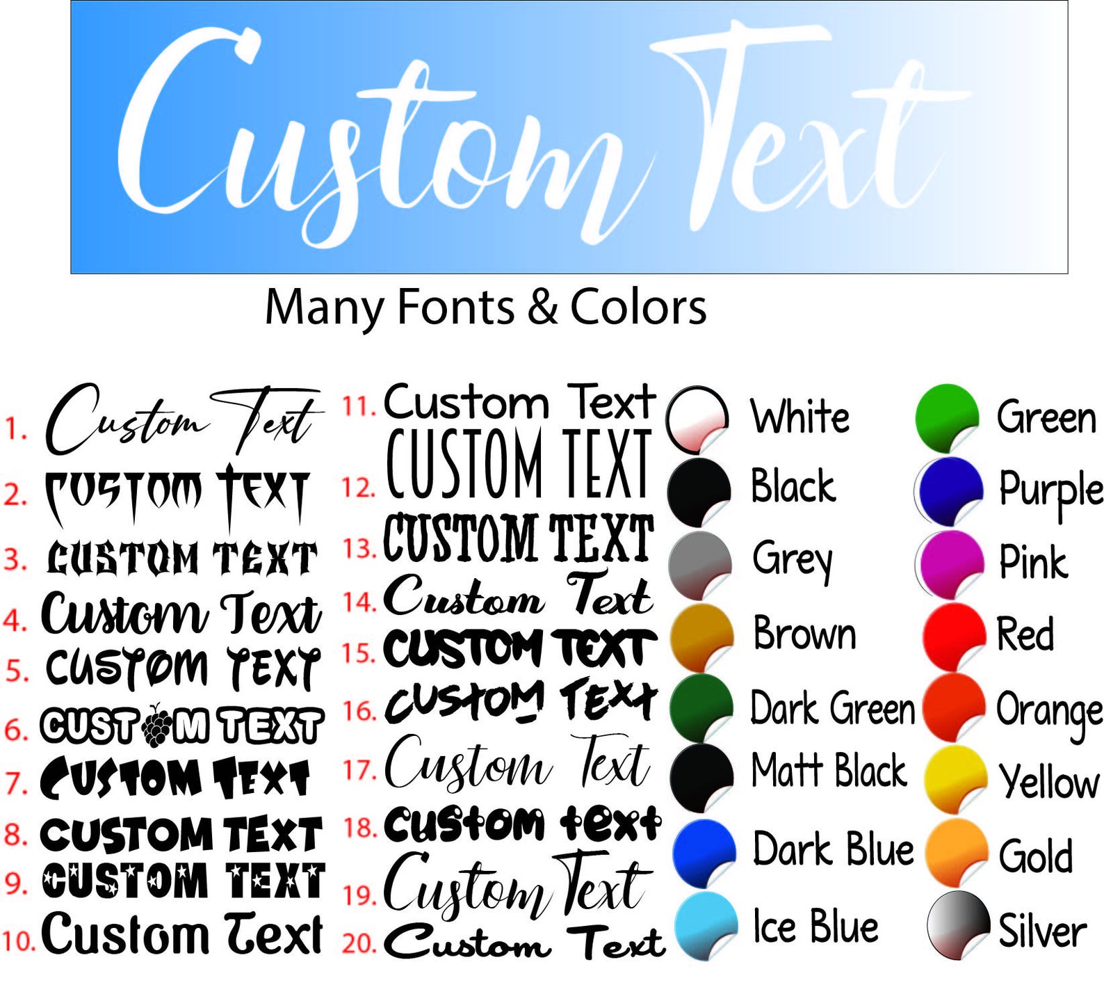 Custom Made Vinyl Decals Personalized Design Your Own Name Custom Vinyl ...