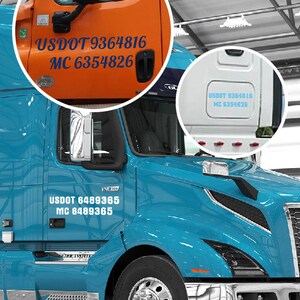 Custom US DOT Number Sticker - Set of 2 Dot Number Stickers for Trucks ...