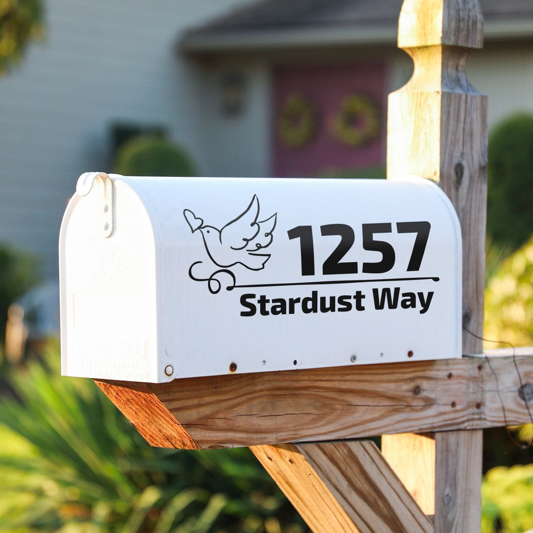 Custom Mailbox Letters and Numbers - Waterproof Mailbox Decals ...