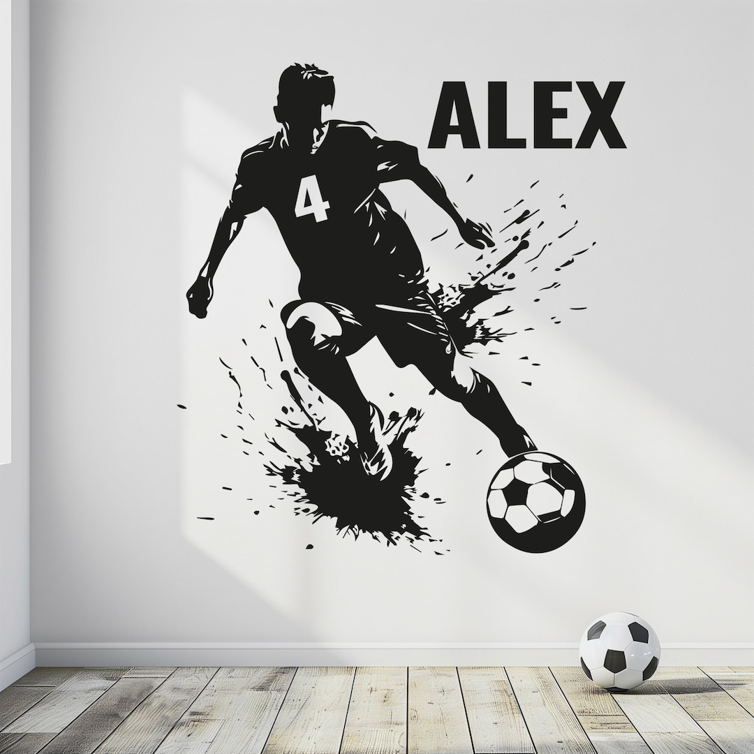 Soccer Player Wall Decal - Soccer Player Wall Decal 58 - Personalized ...