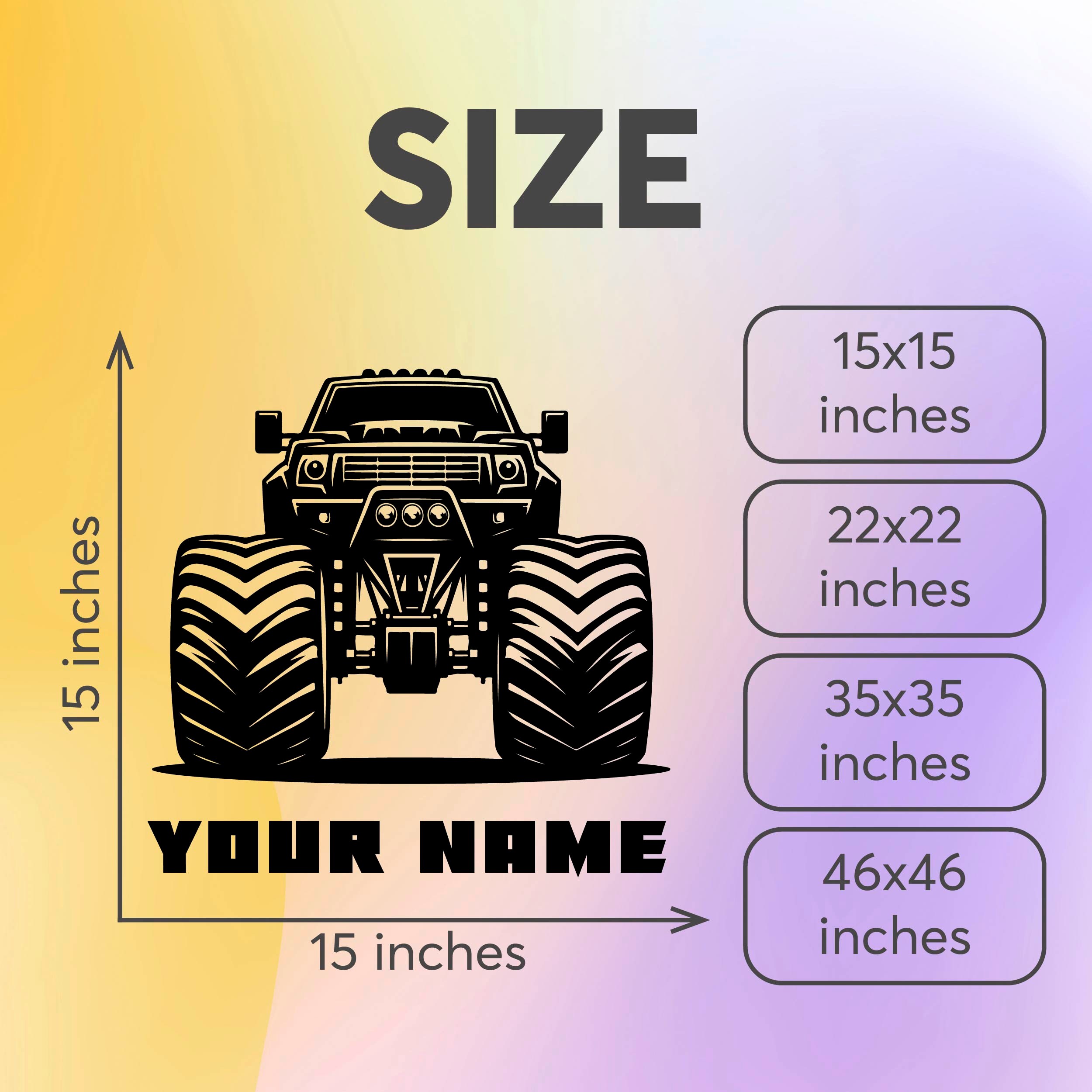 Monster Truck Wall Decals Large Wall Stickers for Boys Room Decor ...