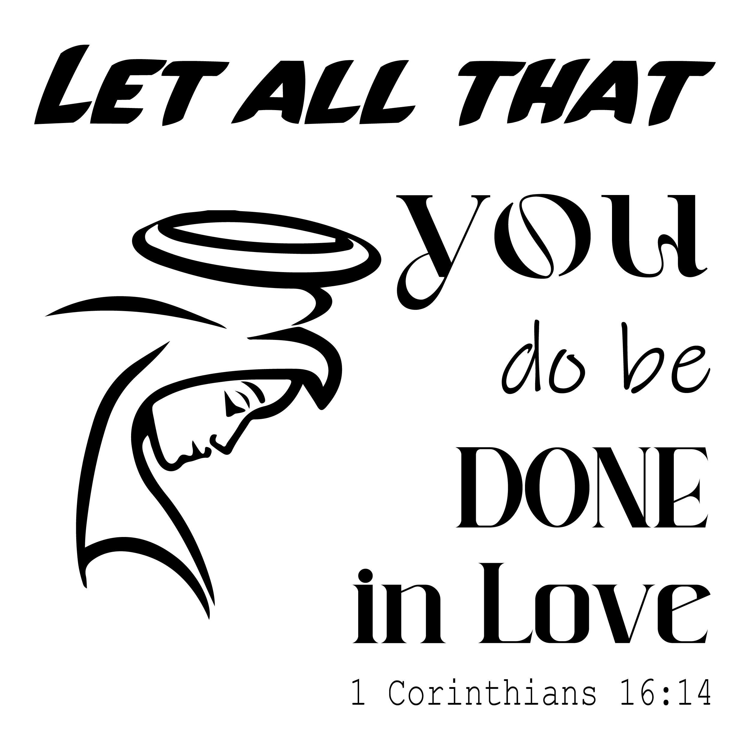 Bible Verse Wall Decals With Drawing Religious Wall Decals for Living ...
