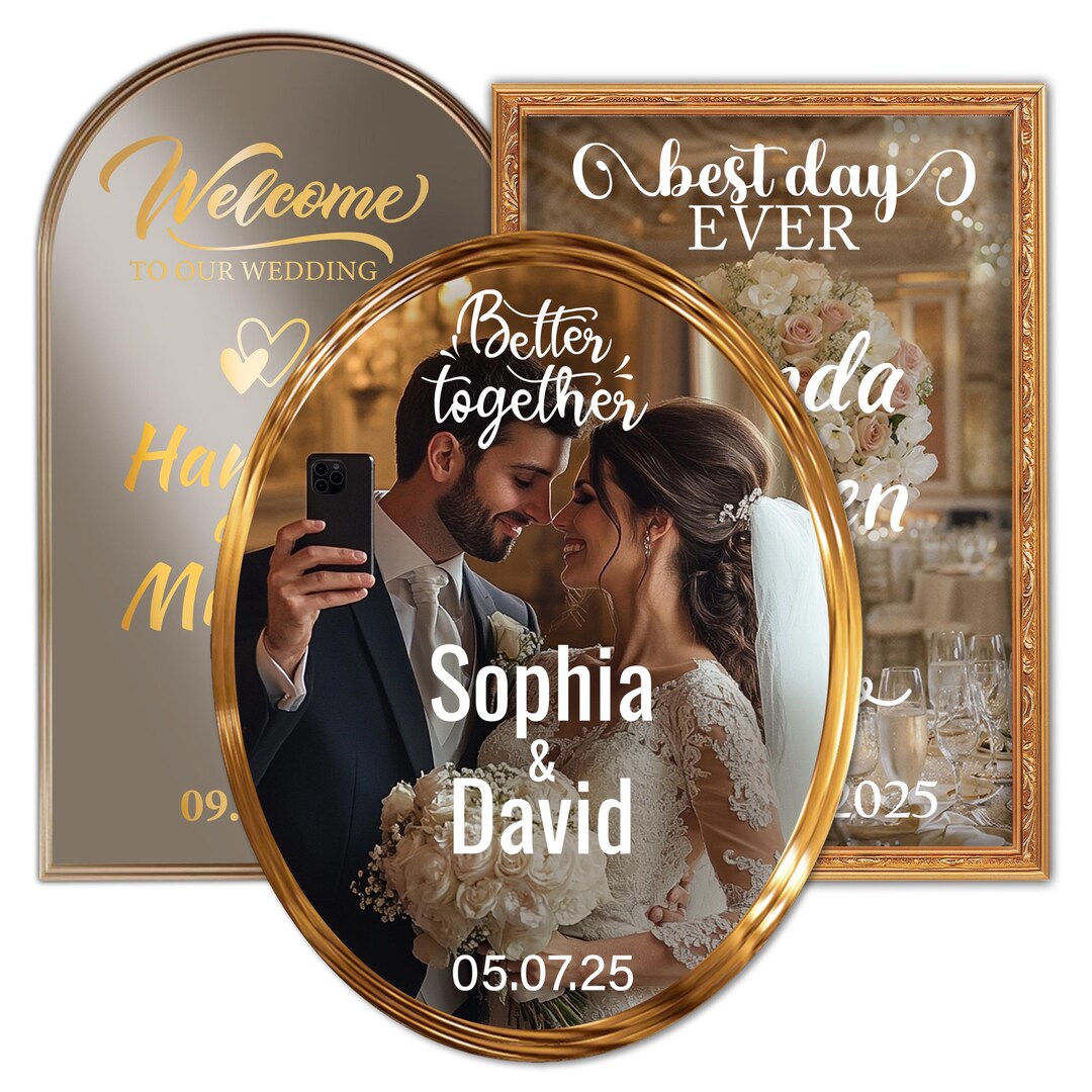 Custom Welcome Wedding Sign – Personalized Name Decal for Wedding ...