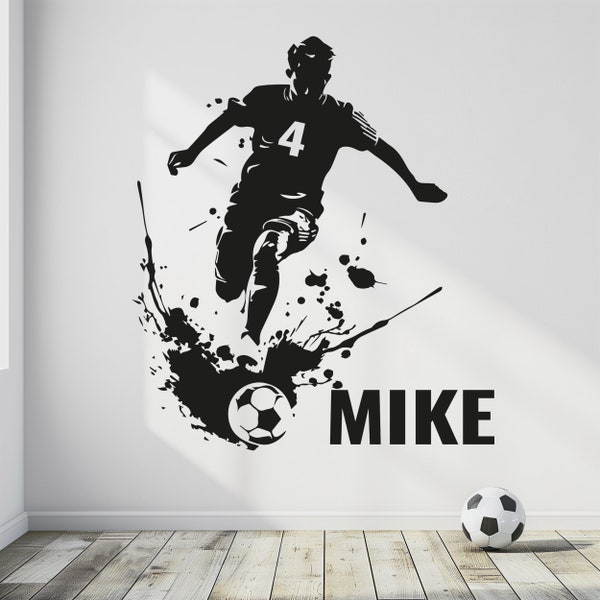 Soccer Player Wall Stickers - Etsy