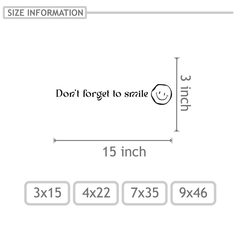 Dont Forget to Smile Sign Mirror Quote Stickers Smiley Face Drawing ...