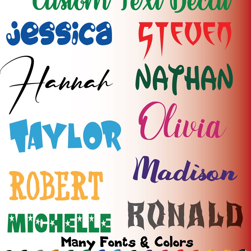 Lettering Decal - Etsy