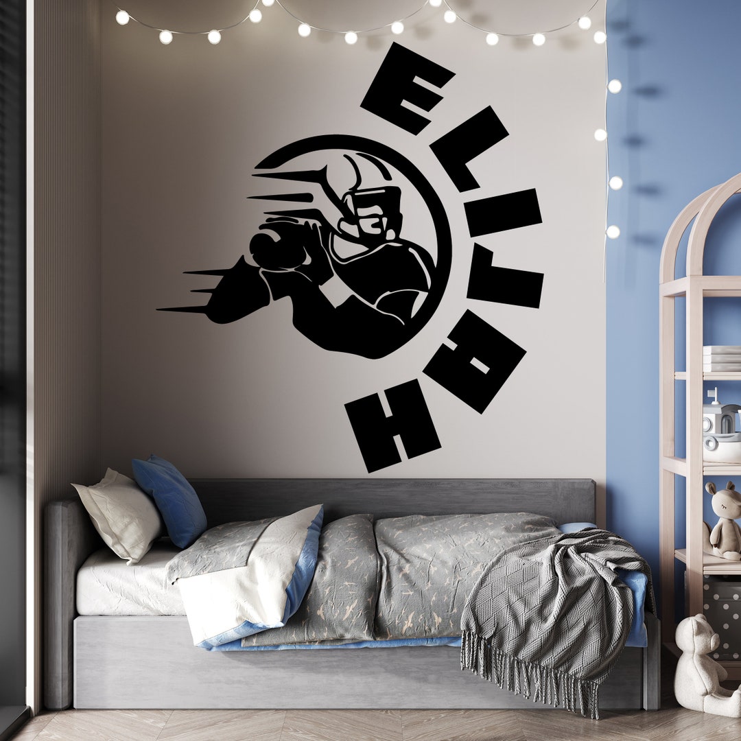 Personalized Decal With American Football Player Throwing Ball Durable ...