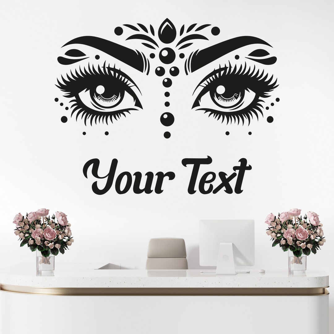 Lash Decals for Walls Eyes Wall Stickers Eyelash Wall Decal Stickers ...