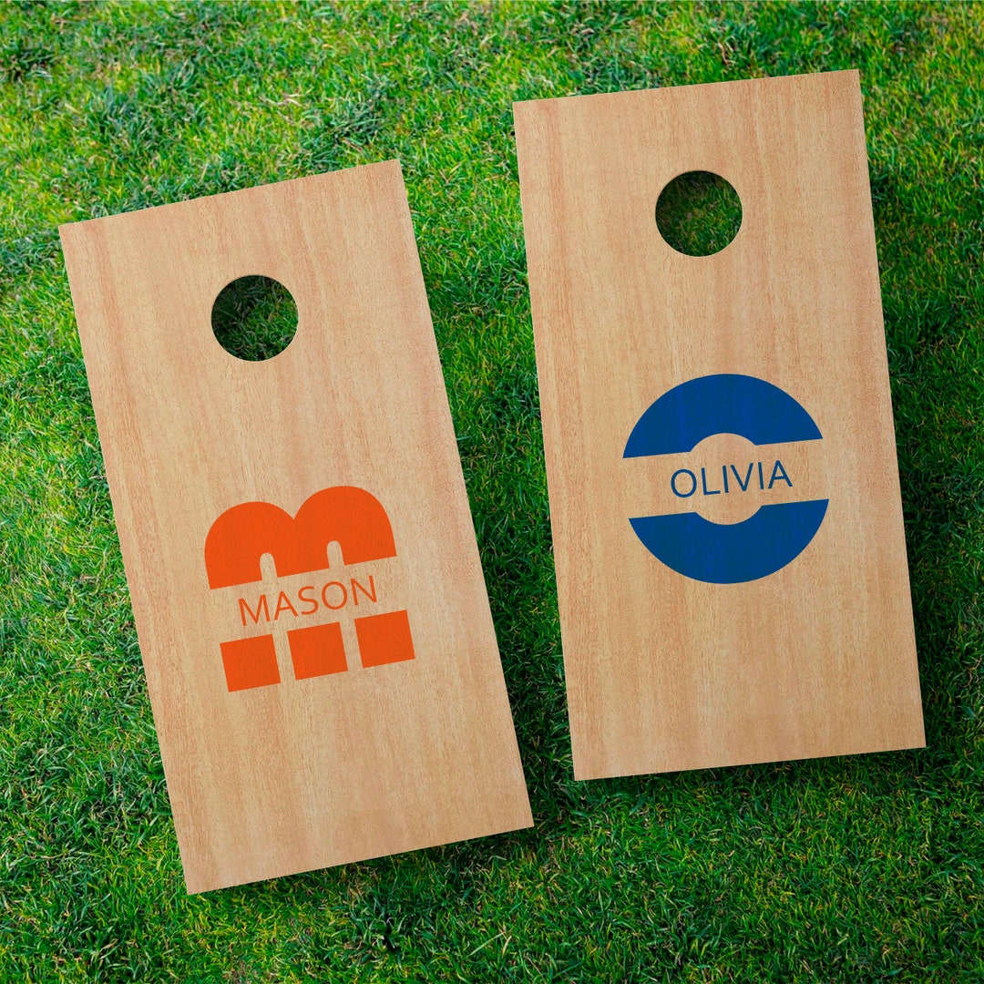 Personalized Custom Monogram Decal for Cornhole Hole Board - Easy Vinyl ...
