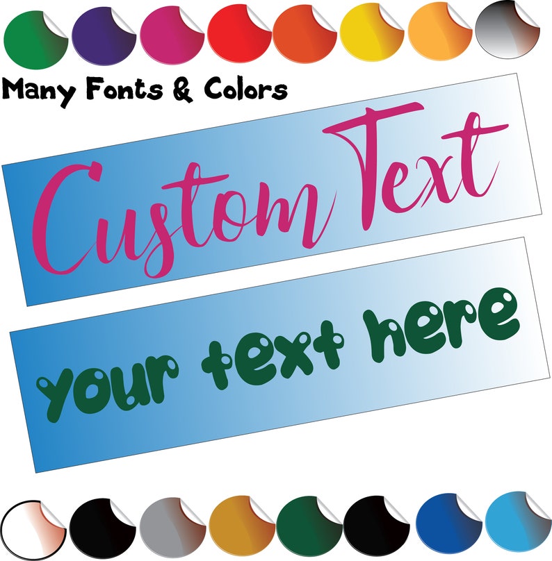 Custom Made Vinyl Decals Personalized Design Your Own Name Custom Vinyl ...