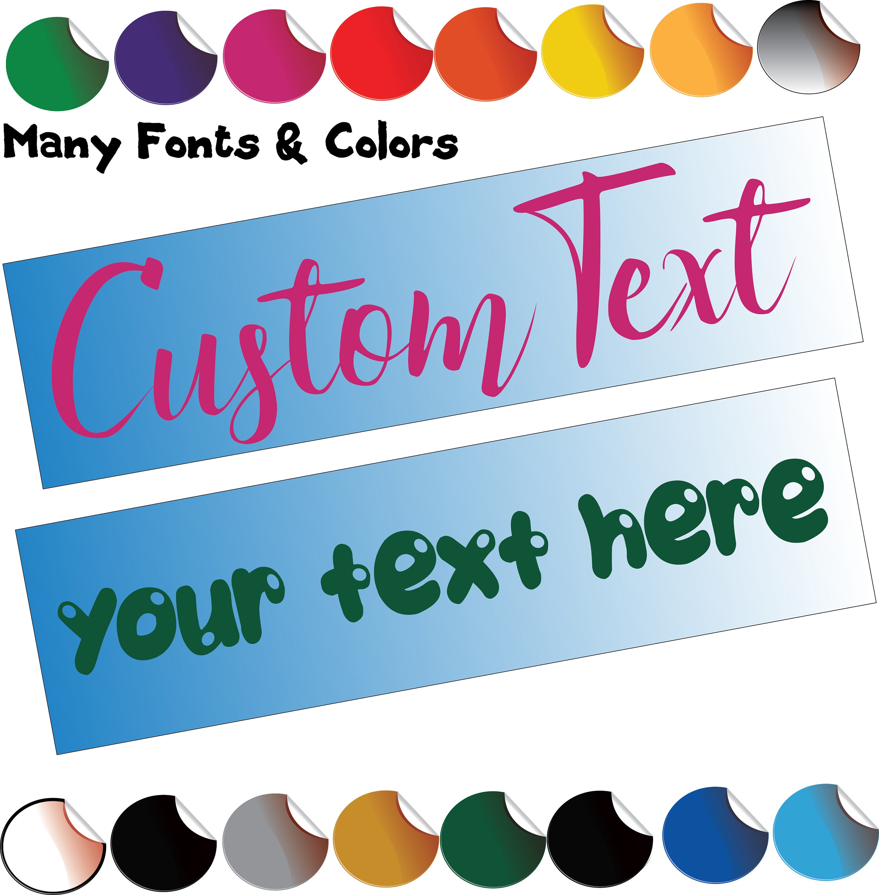 Custom Made Vinyl Decals Personalized Design Your Own Name Custom Vinyl ...