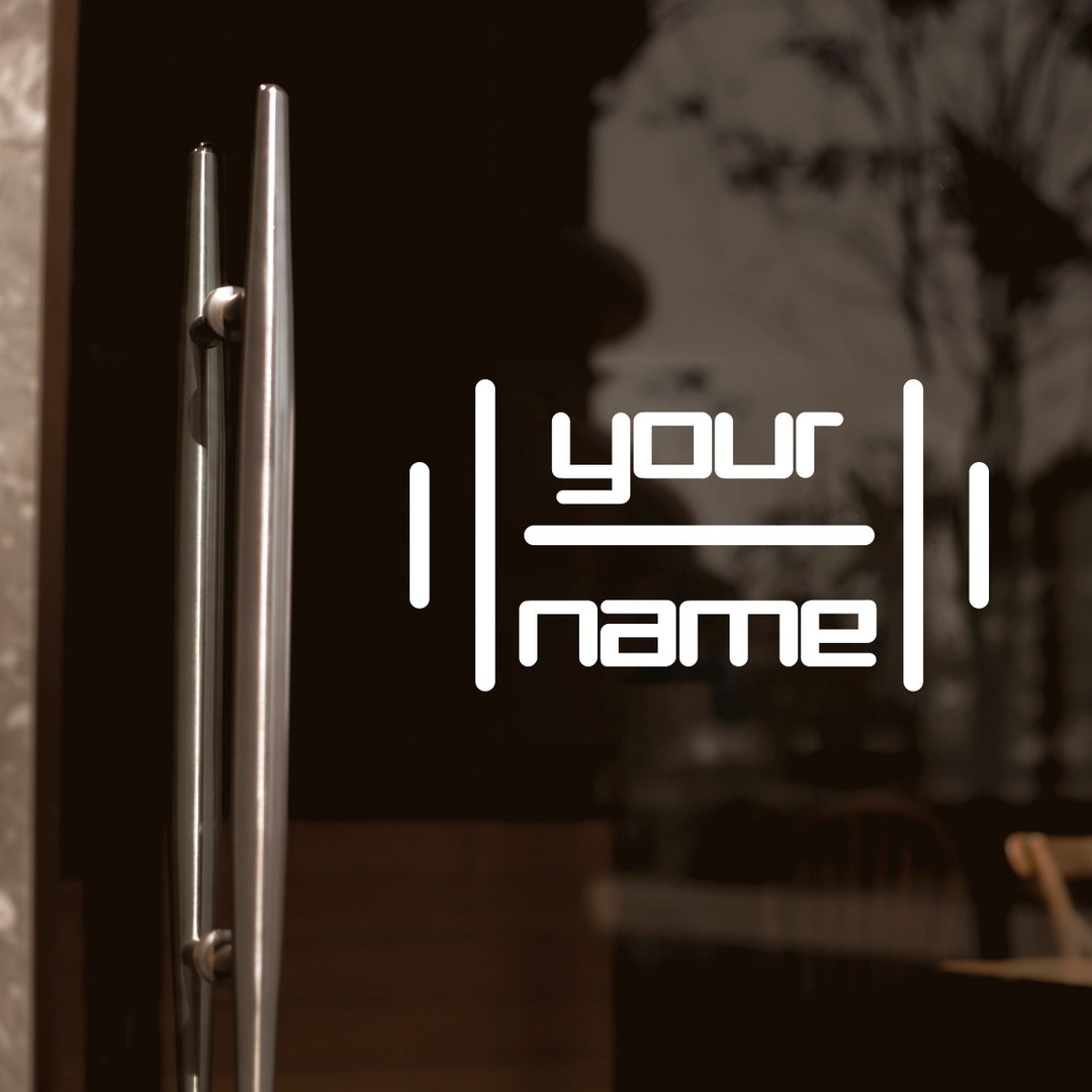 Individual Gym Vinyl Lettering for Doors, Windows - Personal Decal Gym ...