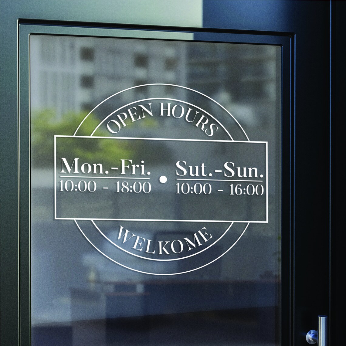 Round Circle Design Vinyl Decal for Shop Wall Sticker - Etsy