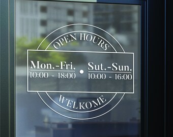 Hours Circle Decal - Etsy