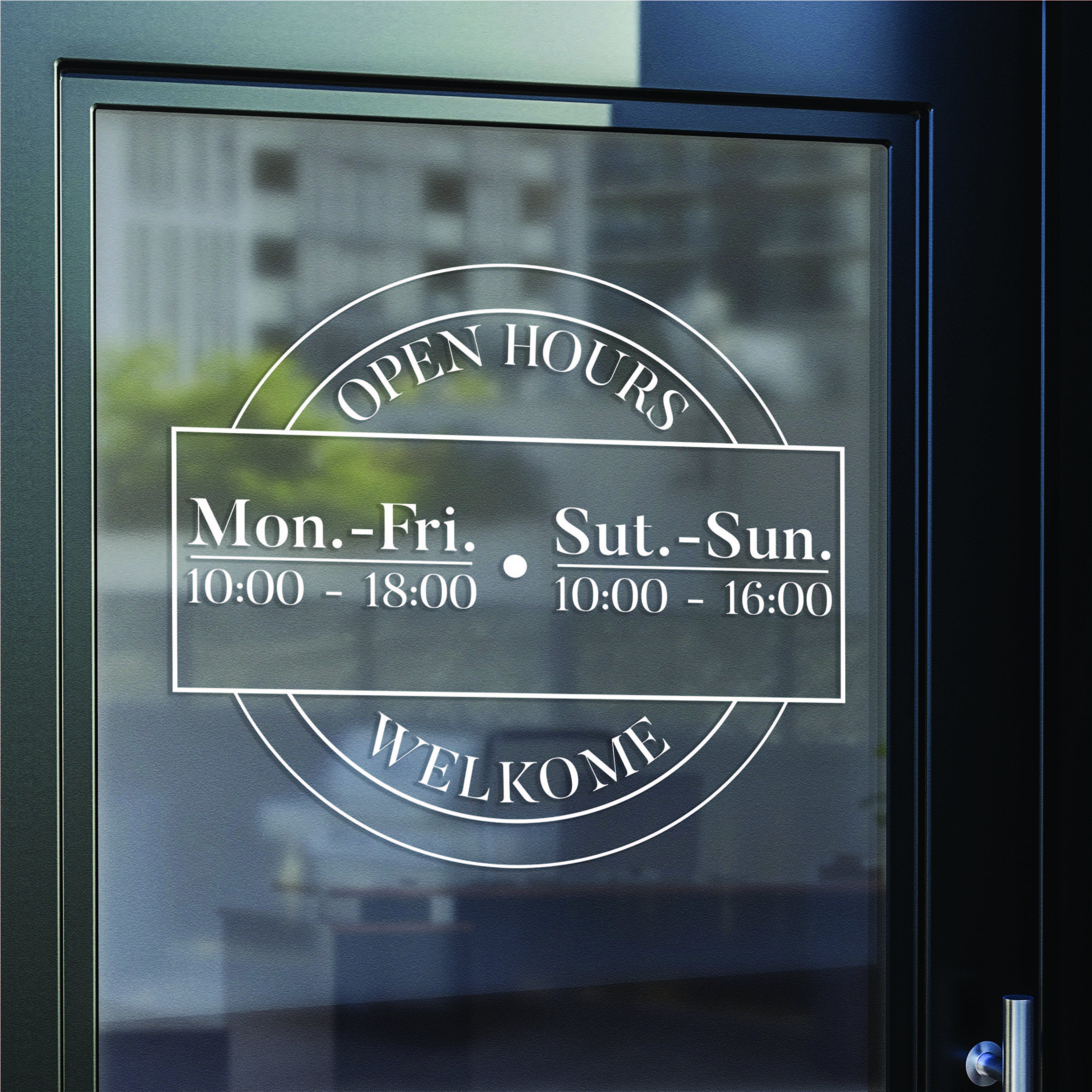 Round Circle Design Vinyl Decal for Shop Wall Sticker - Etsy