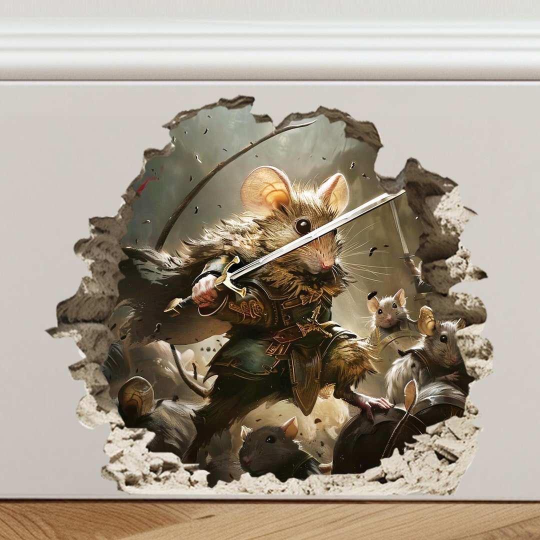 Mouse Hole Decal - Mouse Hole Vinyl Sticker - Mouse Hole Wall Vinyl ...