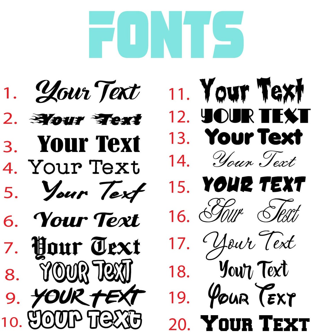 Personalized Your Own Text Car Sticker - Custom Vinyl Lettering Decal ...