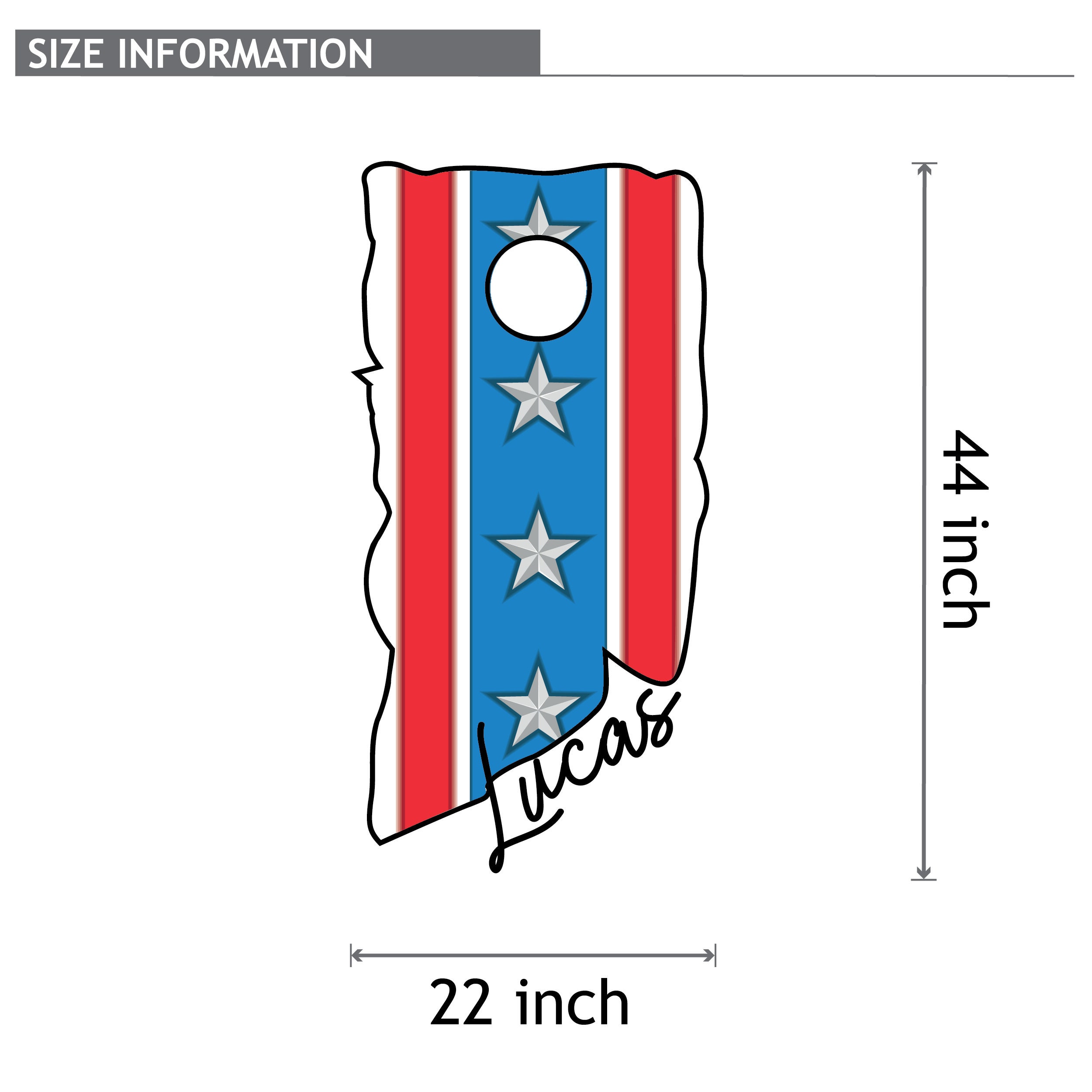 Personalized Sticker Set of Flag in Redwhite Lines and Stars - Etsy