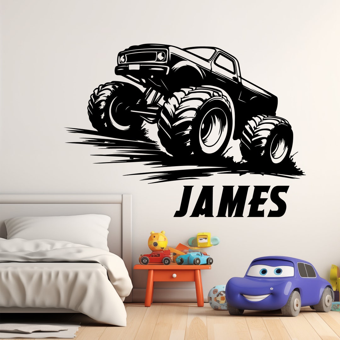 Monster Truck Wall Decals Monster Truck Wall Decals for Kids Rooms ...