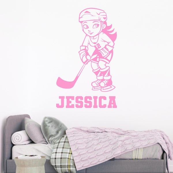 Hockey Wall Decal - Etsy