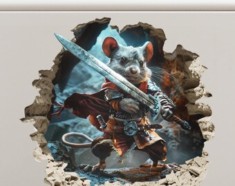 Mouse Stickers for Walls Mouse Decals Mouse Hole 3d Mouse Wall Decal ...