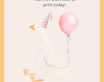 Silly Goose Birthday Balloon PNG Clipart | Silly Goose - Instant ...