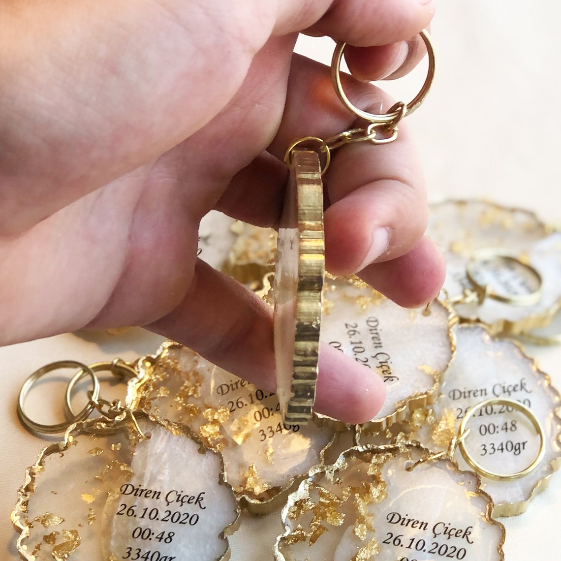 Epoxy Keychain Wedding Decorations Engagement Party Save - Etsy