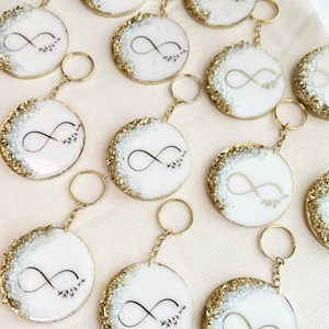 Personalized Resin Keychain, Gold Leaf Inlay, Handmade Gift - Etsy
