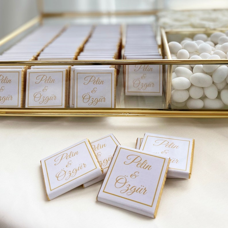 Personalized Wedding Chocolate Favors, 120 Milk Chocolates - Etsy