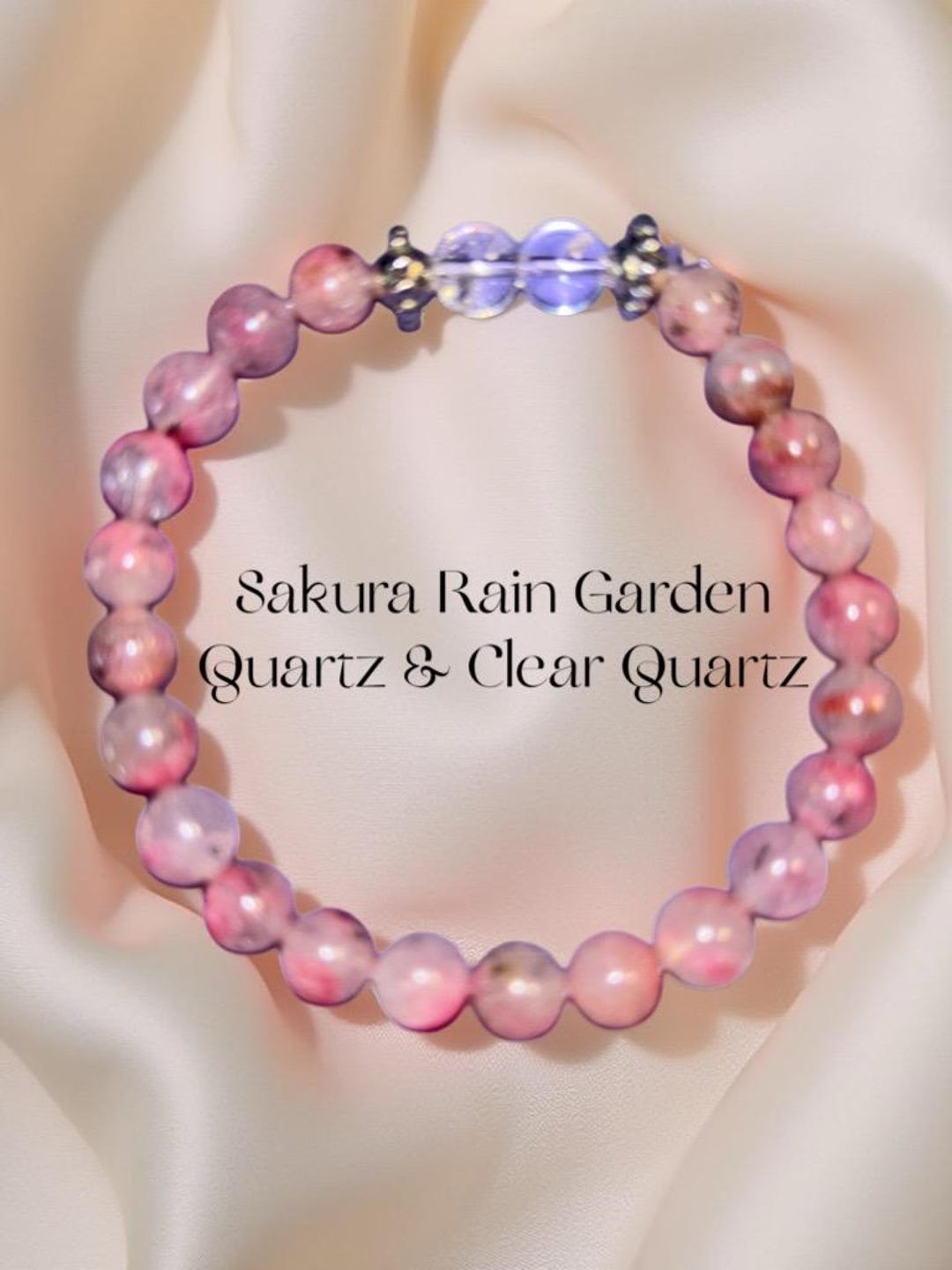Sakura Rain Garden Quartz & Clear Quartz Crystal Gemstone Spiritual ...