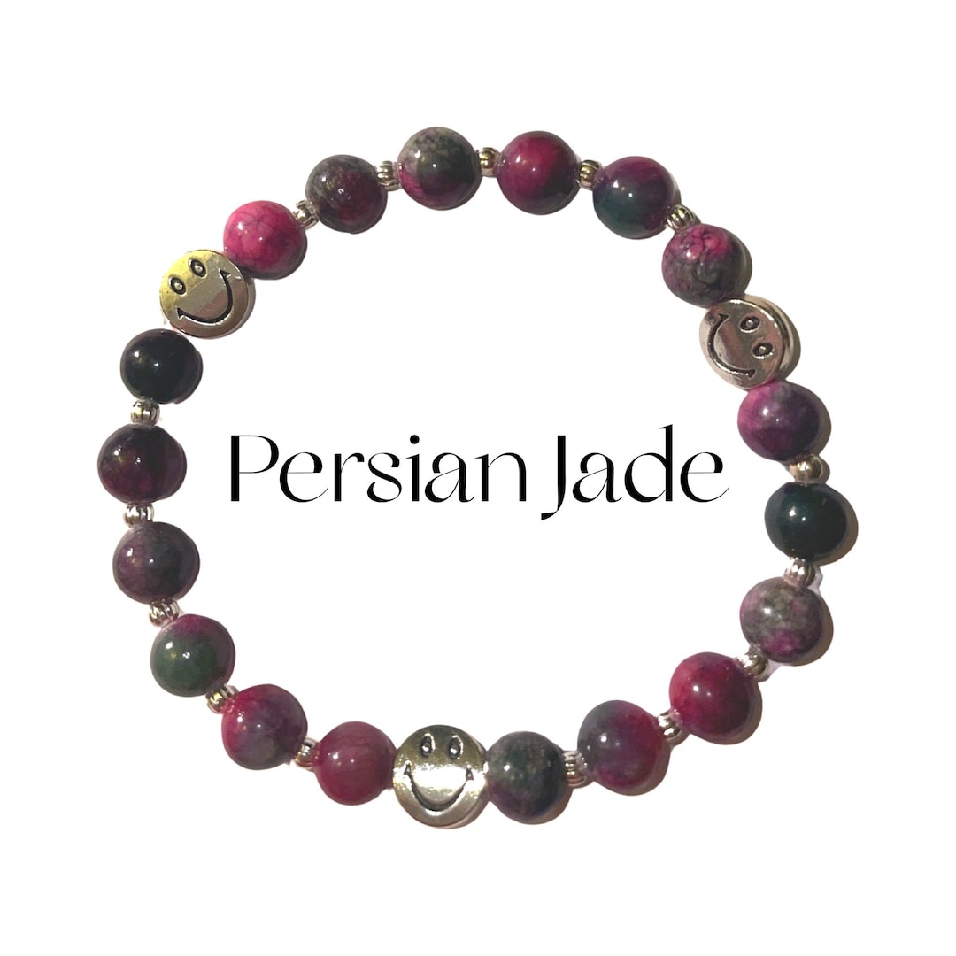 Persian Jade Crystal Gemstone Spiritual Healing Bead Bracelet With ...