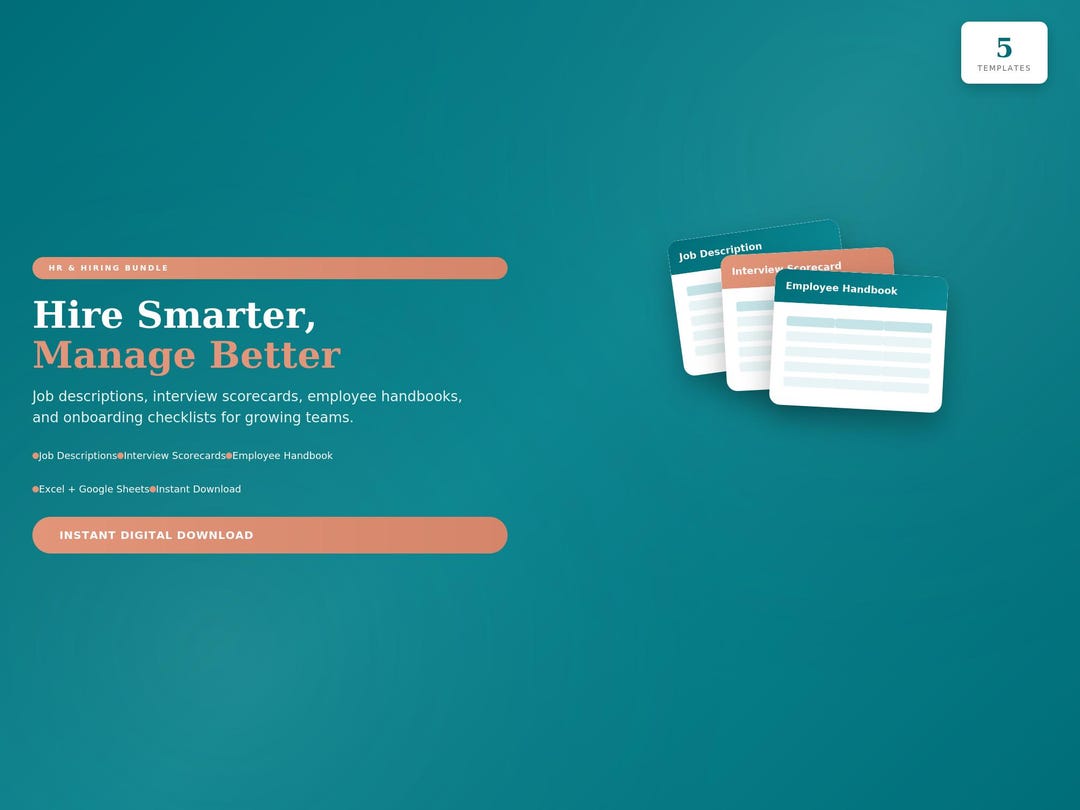 HR Hiring Templates Bundle, Job Descriptions, Interview Scorecard ...