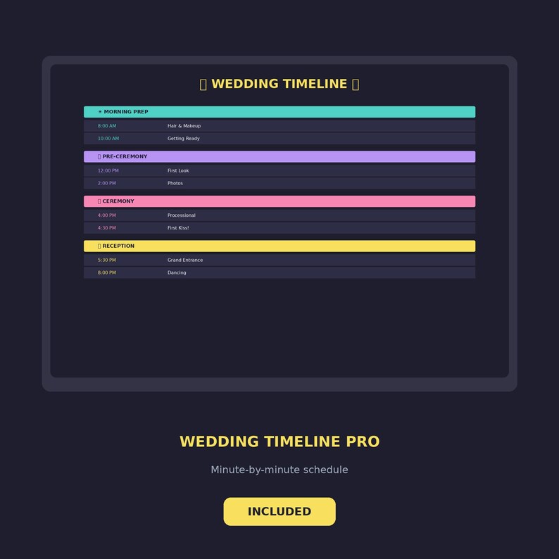 Wedding Planner Bundle | Budget + Guest List + Timeline Excel | Bride ...
