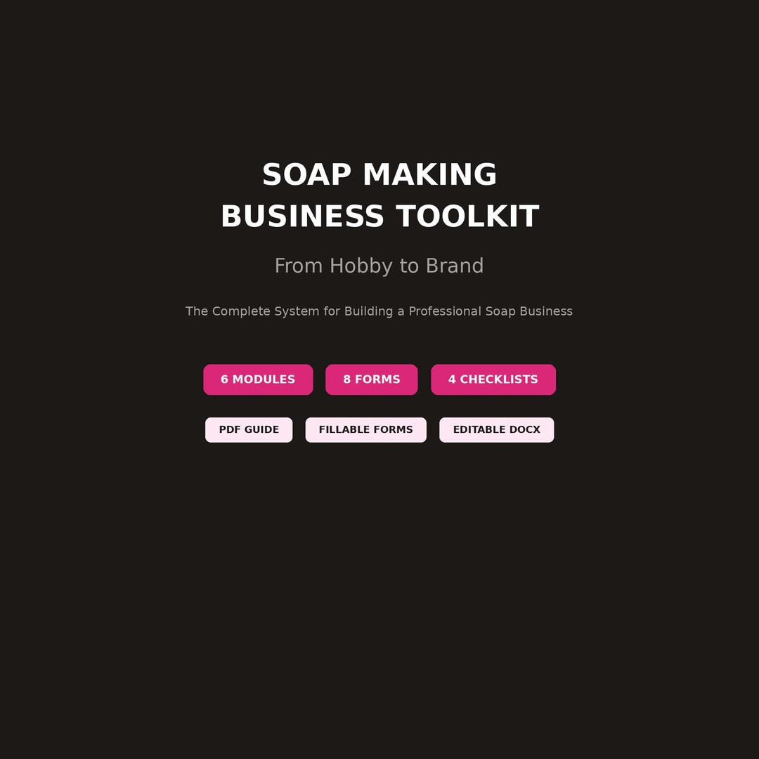 Soap Making Business Toolkit | Recipe Cost, Etsy Sales (fillable PDF ...