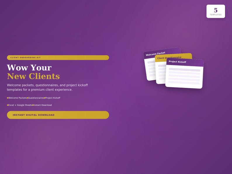 Client Onboarding Kit Template, Welcome Packet, CRM (digital Download ...