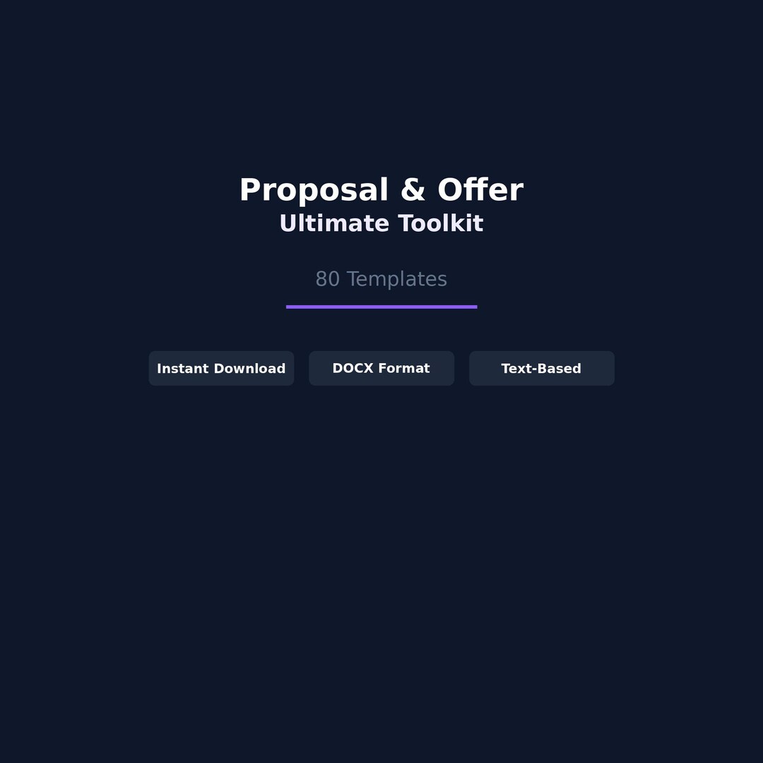 Proposal Templates | 80 Offer Letters Scope Documents | Freelancer ...