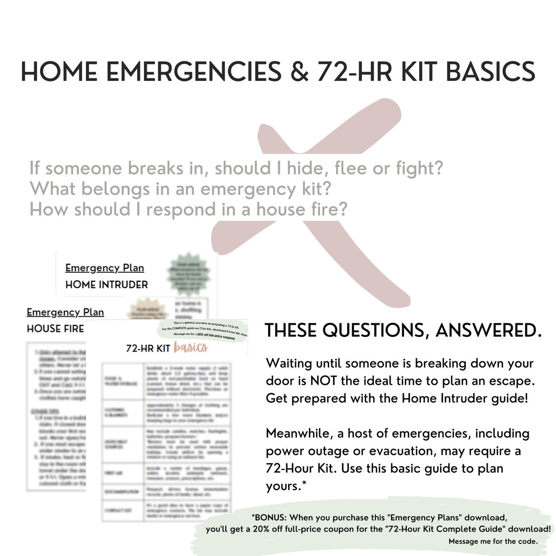 Emergency Plans Checklist - Natural Disasters, Home Emergency Prep ...