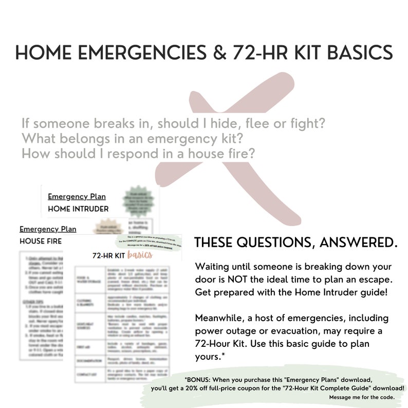 Emergency Plans Checklist - Natural Disasters, Home Emergency Prep ...