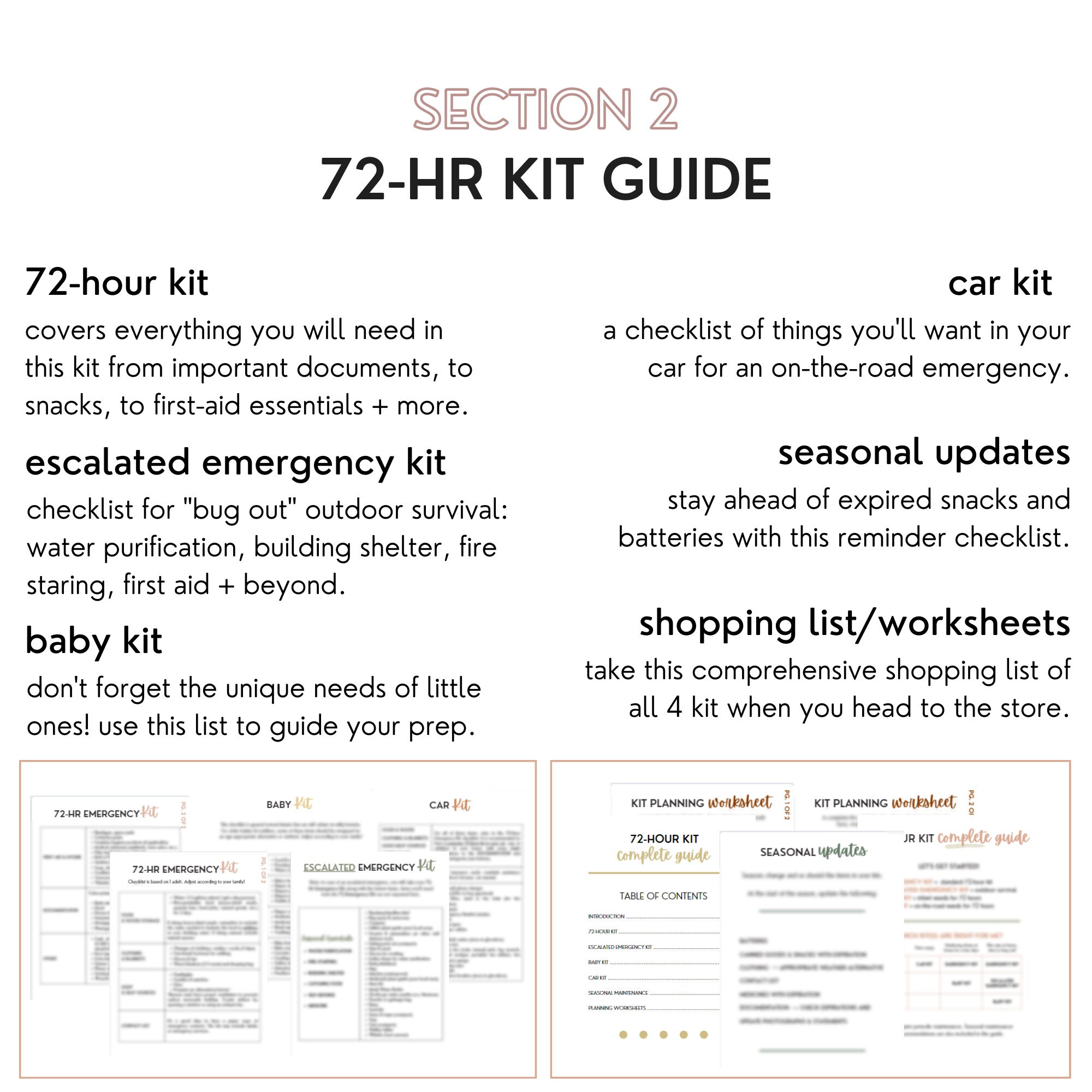 3 Guides in 1: Food Storage + 72 HR Kit + Emergency Plans Guide - Etsy